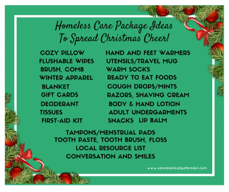 Christmas Homeless Care Package Ideas