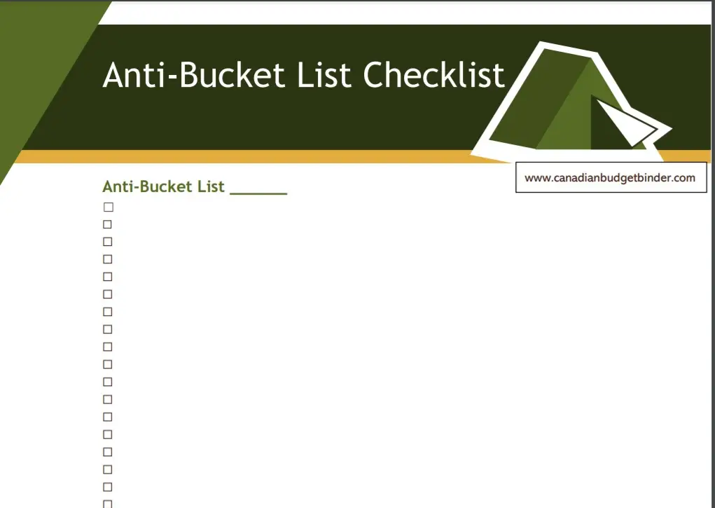 How We Created An Anti Bucket list: February 2021 Budget